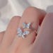 Butterfly Zirconia Open Ring: Elegant Adjustable Statement Jewelry - Etsy