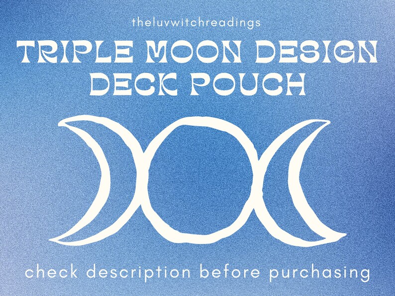 Triple Moon Design Deck Pouch - Etsy