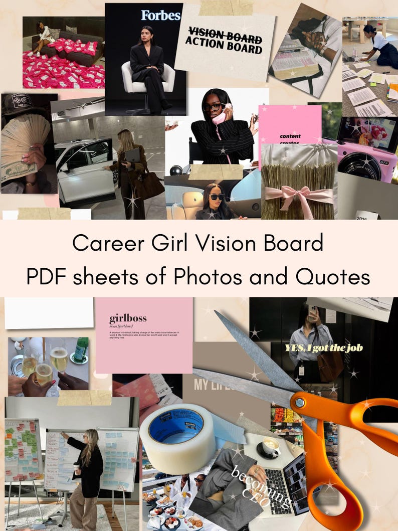 2026 Business/career Vision Board Printables for Women (digital ...