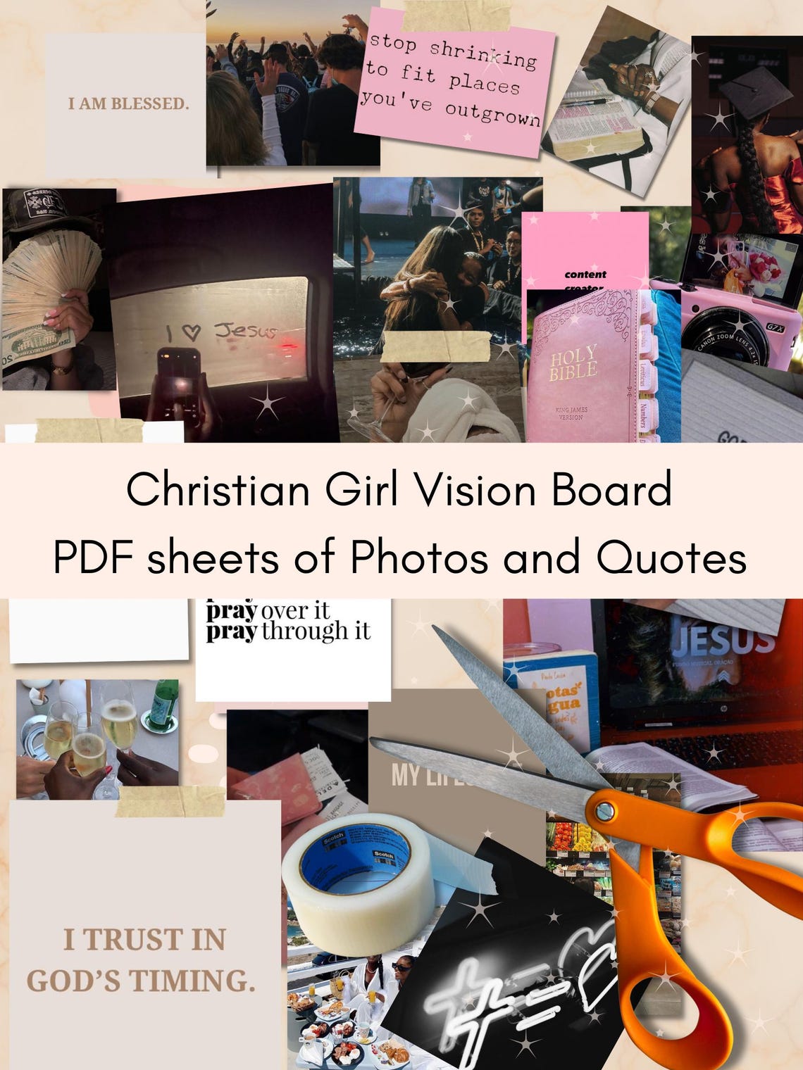 2025 Christian Vision Board Printables for Women (digital Download) - Etsy