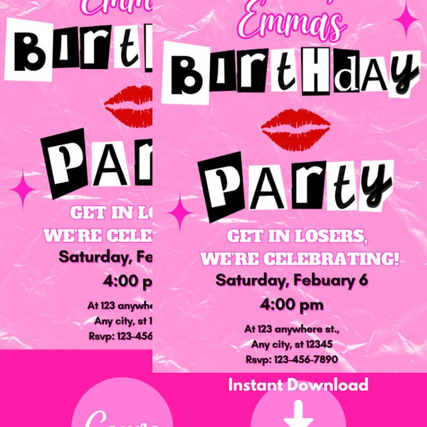 Editable Mean Girls Template - Etsy