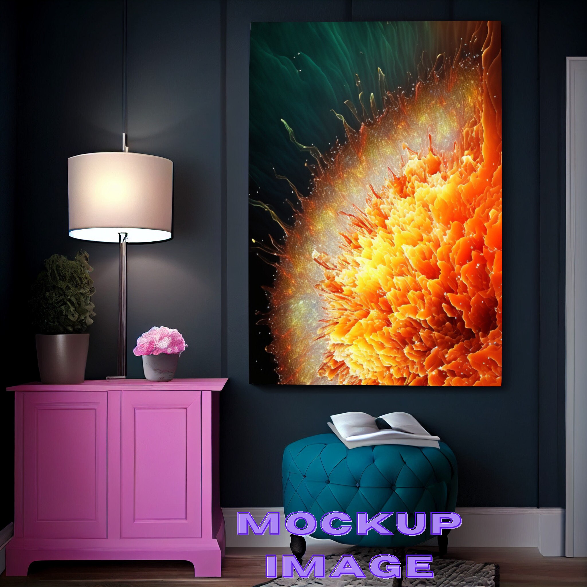 Majestic Artwork Captures the Fiery Intensity of a Vibrant - Etsy