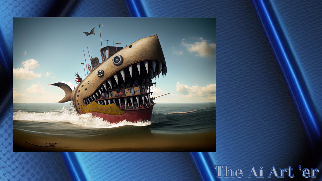 Rusty Terror Ai-generated Digital Download Art of a Metal Shark ...