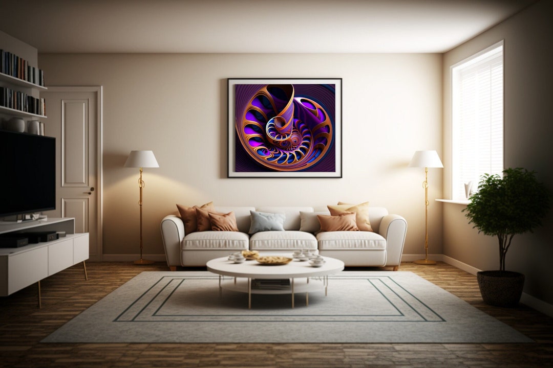 Vibrant Twisting Abstract Wall Digital Download Whimsical Spinning ...