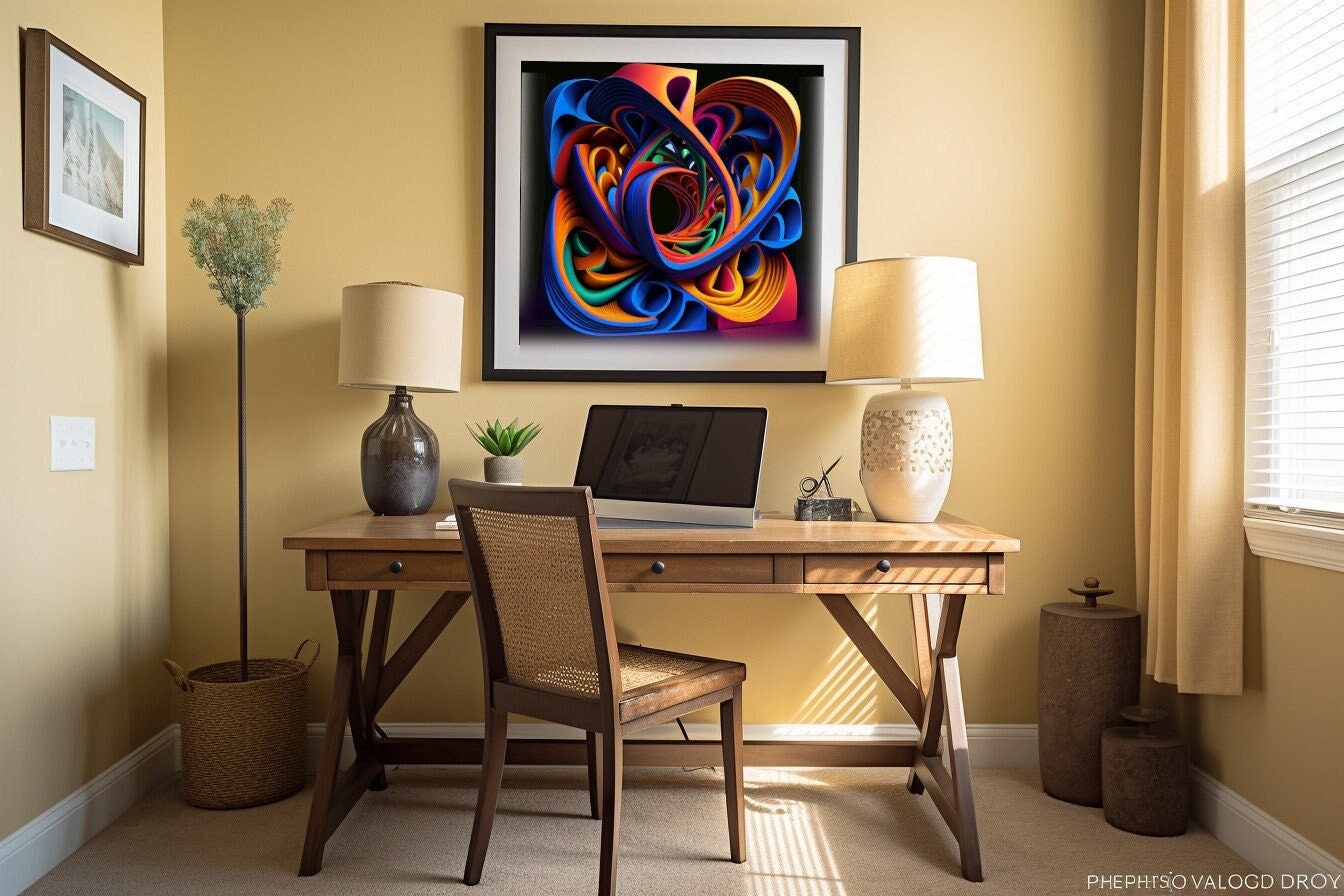 Dynamic Special Twisting Design Downloadable Art Whimsical Digital Art ...