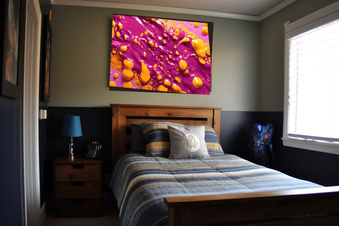 Amazing Magenta an Honeycomb Ai Abstract Wall Art Digital Download ...