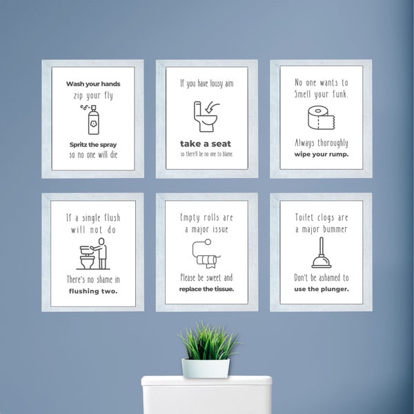 Bathroom Humor - Etsy