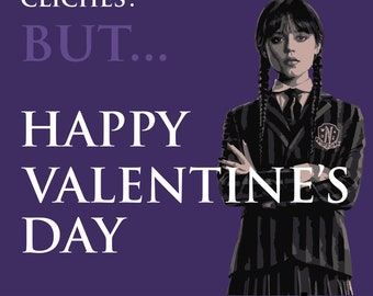 Wednesday Valentine Card - Etsy