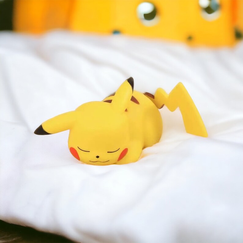 Pokemon Inspired Pikachu Night Light, Cute Anime Soft Light, Bedroom ...