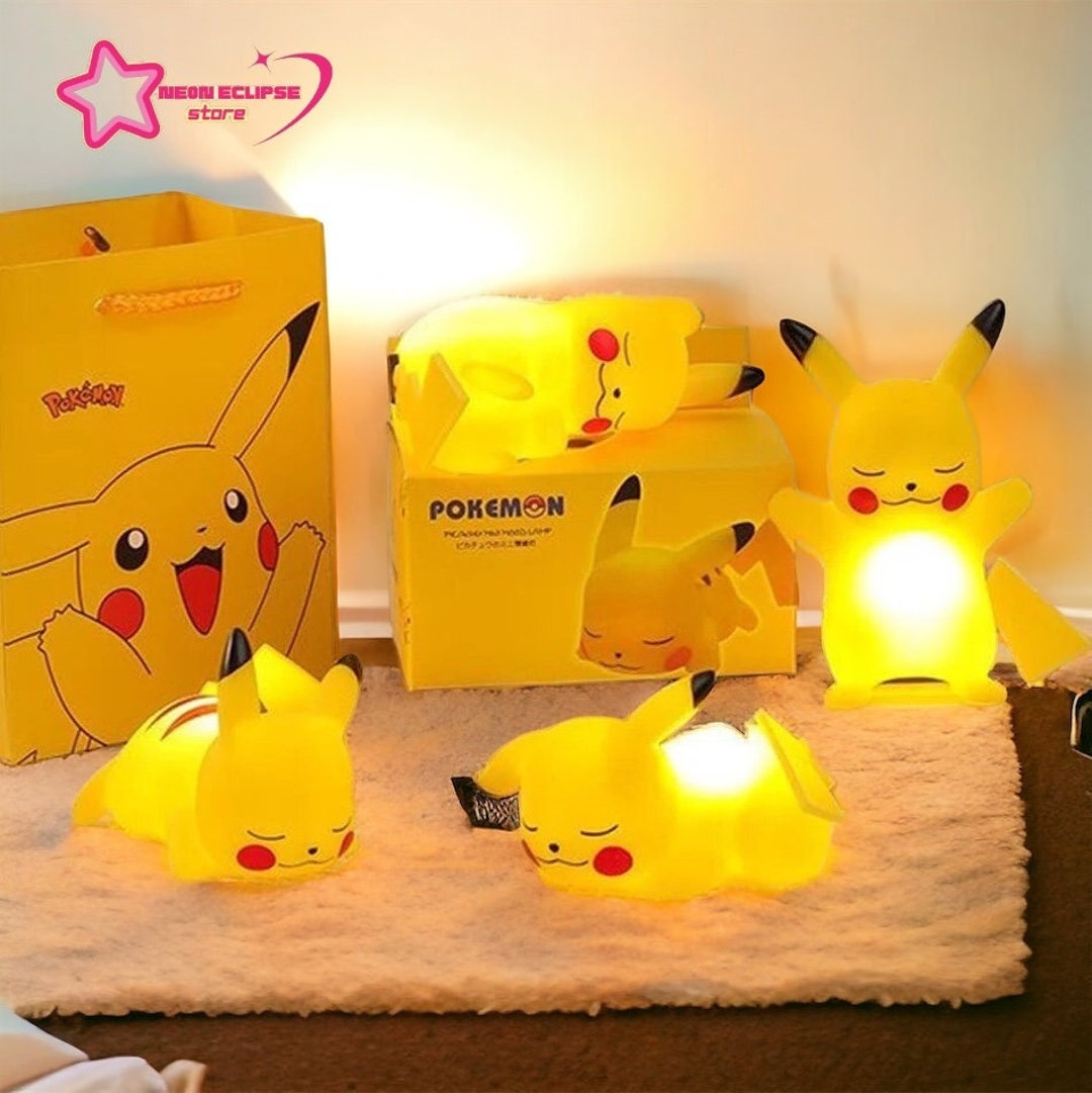 Pokemon Inspired Pikachu Night Light, Cute Anime Soft Light, Bedroom ...