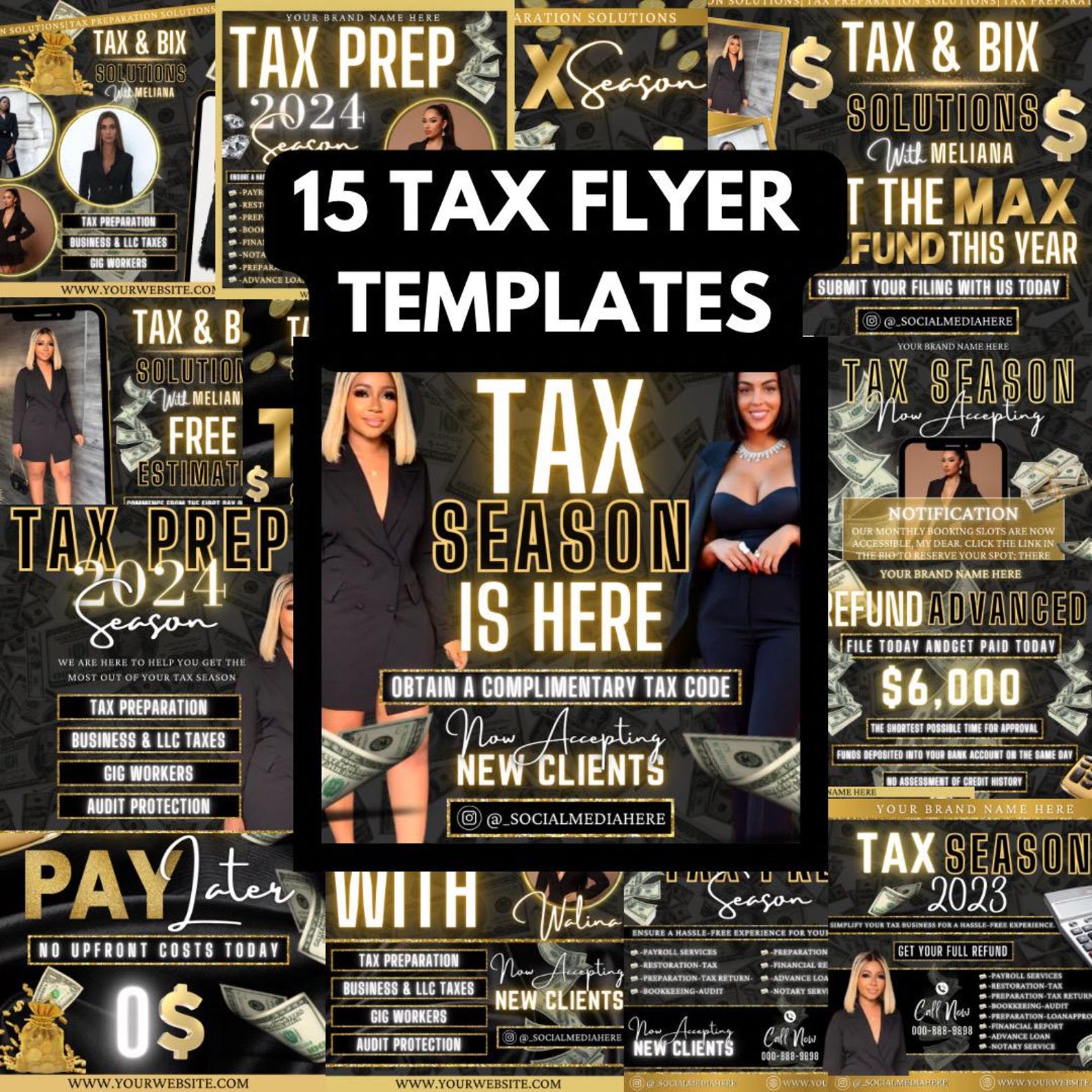 15 Tax Refund Flyer DIY | Business Taxes Consultation | Audit Season ...