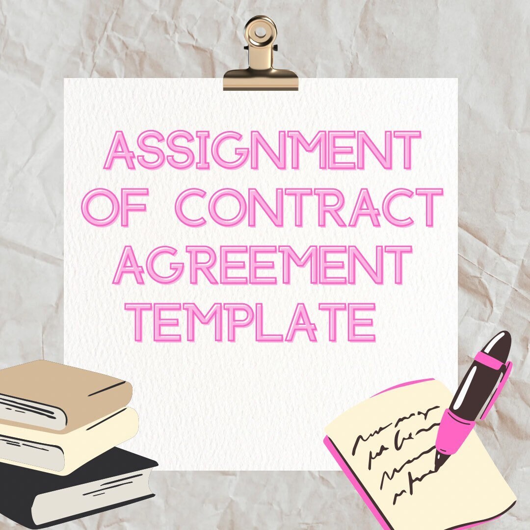 Assignment of Contract Agreement Template Contract Agreement - Etsy