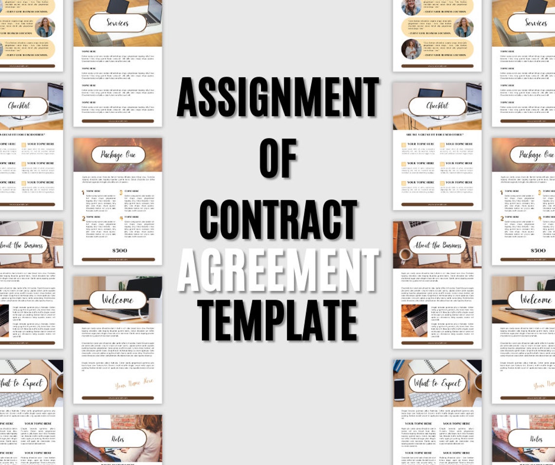 Assignment of Contract Agreement Template, Contract Agreement Letter ...