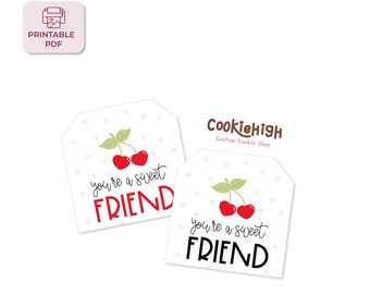 Printable Tag Modern Valentine 2 Square - Etsy