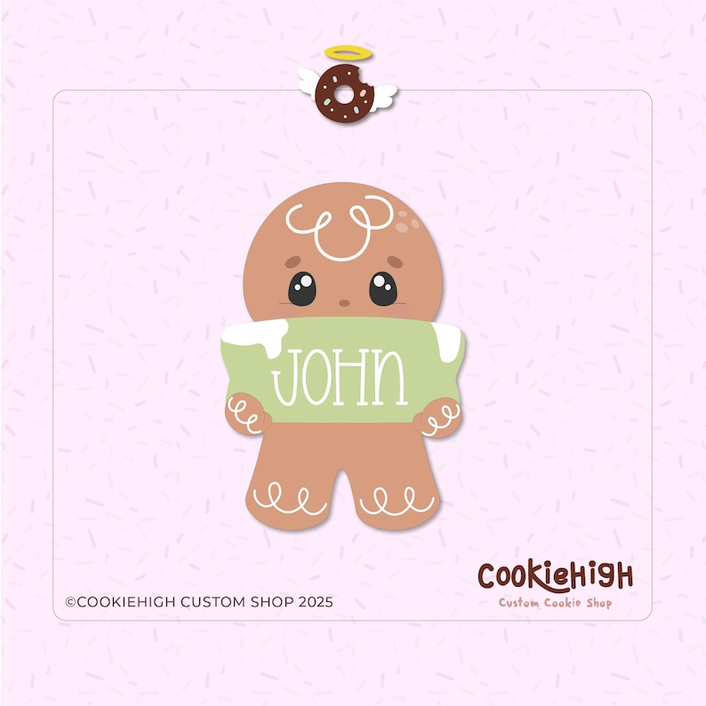 Gingy Plaque Cookie Cutter .stl + PNG Image of Eddie! | Instant ...