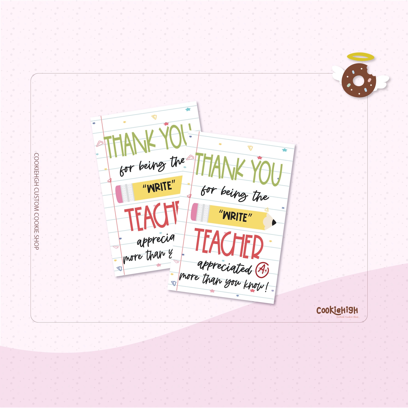 Teacher Appreciation Gift Tag: Printable Thank You Note (PDF) - Etsy