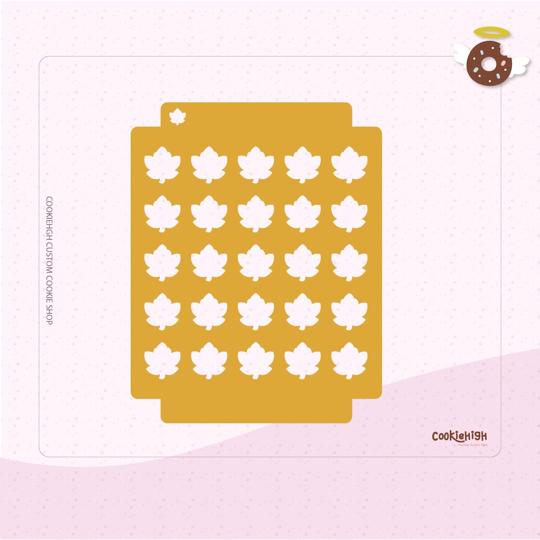 Digital: Leaf Sprinkle Stencil (3 SIZES) - STL File for 3D Printing ...