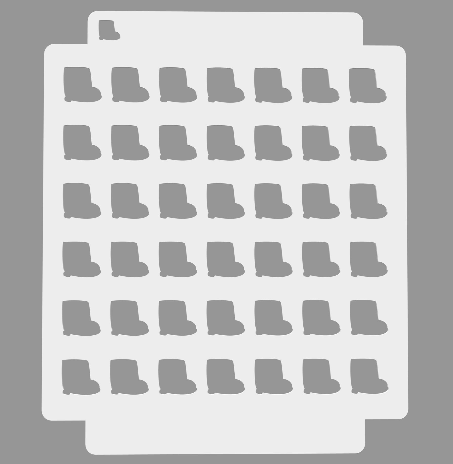 Santa Boots Sprinkle Stencil STL File: 3D Printing, 3 Sizes (digital ...
