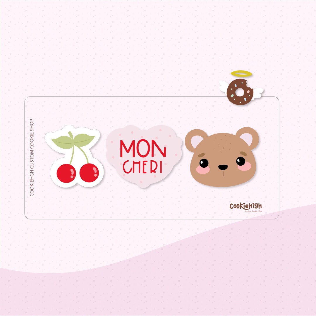Love Cherry Bear Cookie Cutter .STL File + PNG/JPG Eddie Image! Instant ...