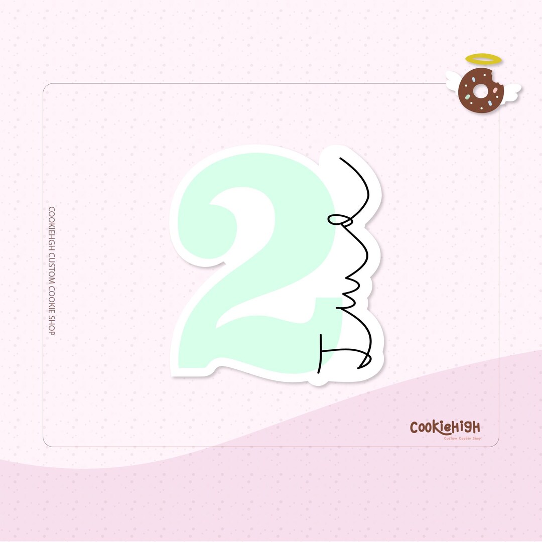 Hand Lettered Number Two Cookie Cutter STL Files | Instant Download! - Etsy