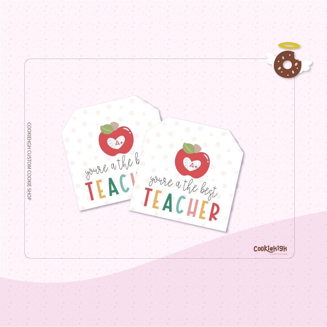 PRINTABLE TAG - You're the Best Teacher - 2x2" Square, Gift for Teacher ...