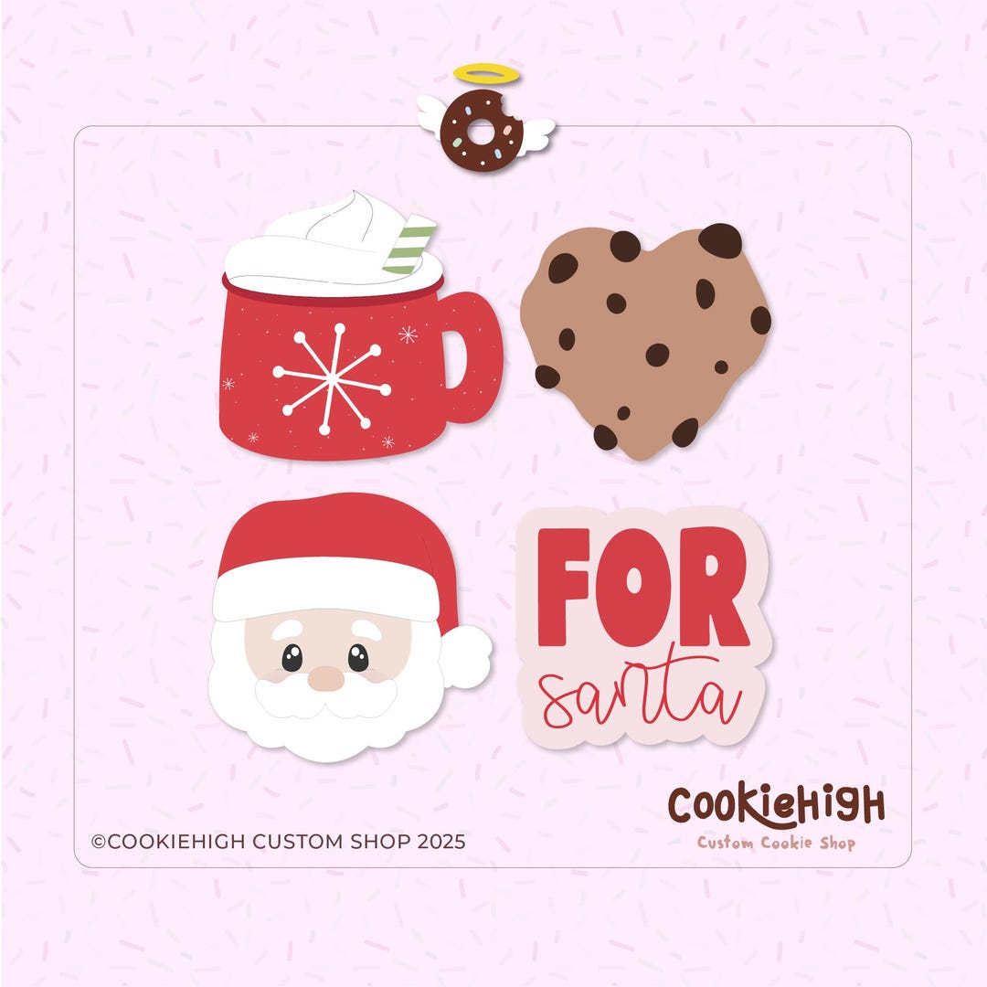 Sweet for Santa's Cookie Cutter Mini Set STL + Imagem PNG Do Eddie ...
