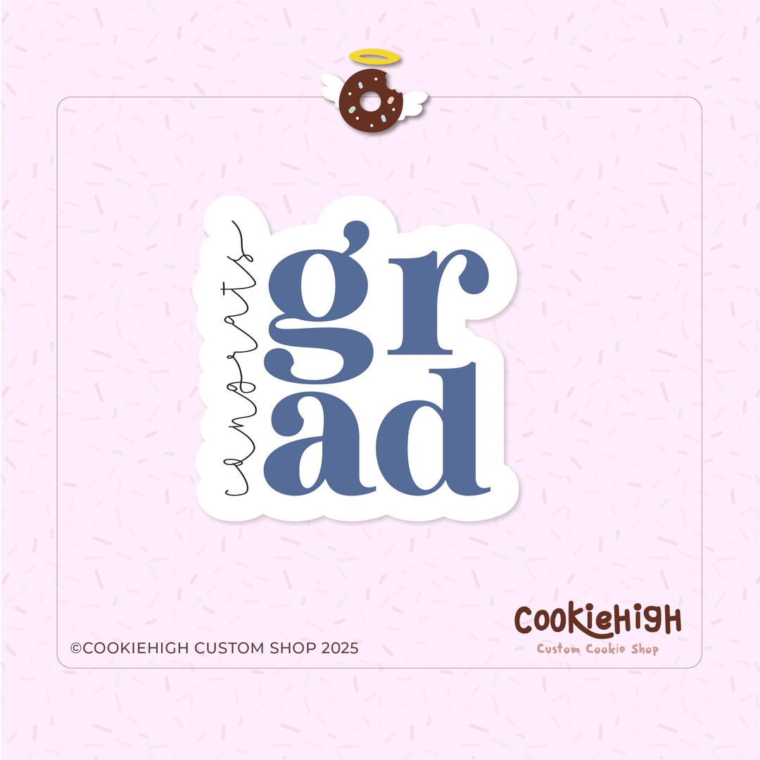 Congrats Grad Cookie Cutter .stl | + PNG Image of Eddie! | Instant ...