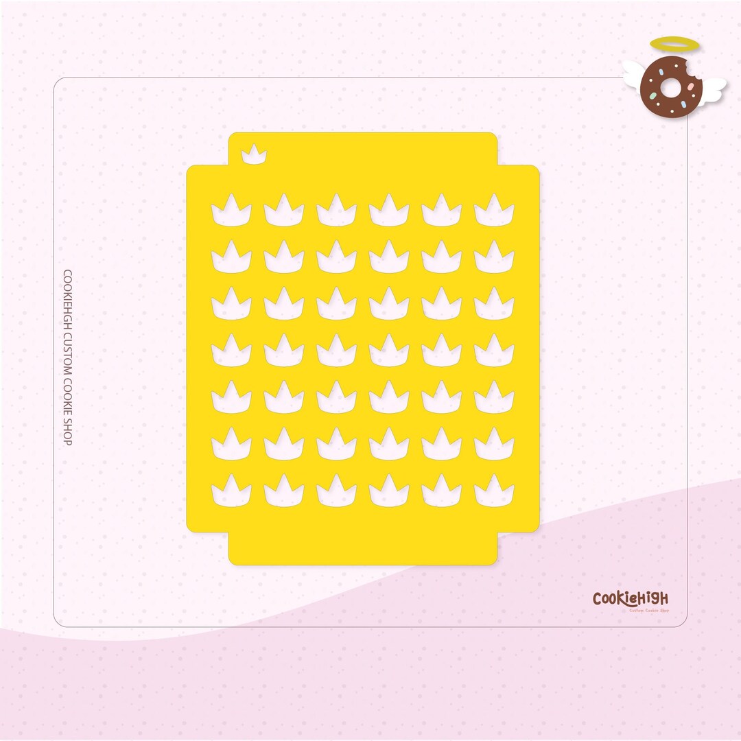 Digital: Crown Sprinkle Stencil ( 3 Sizes) - STL File for 3D Printing ...
