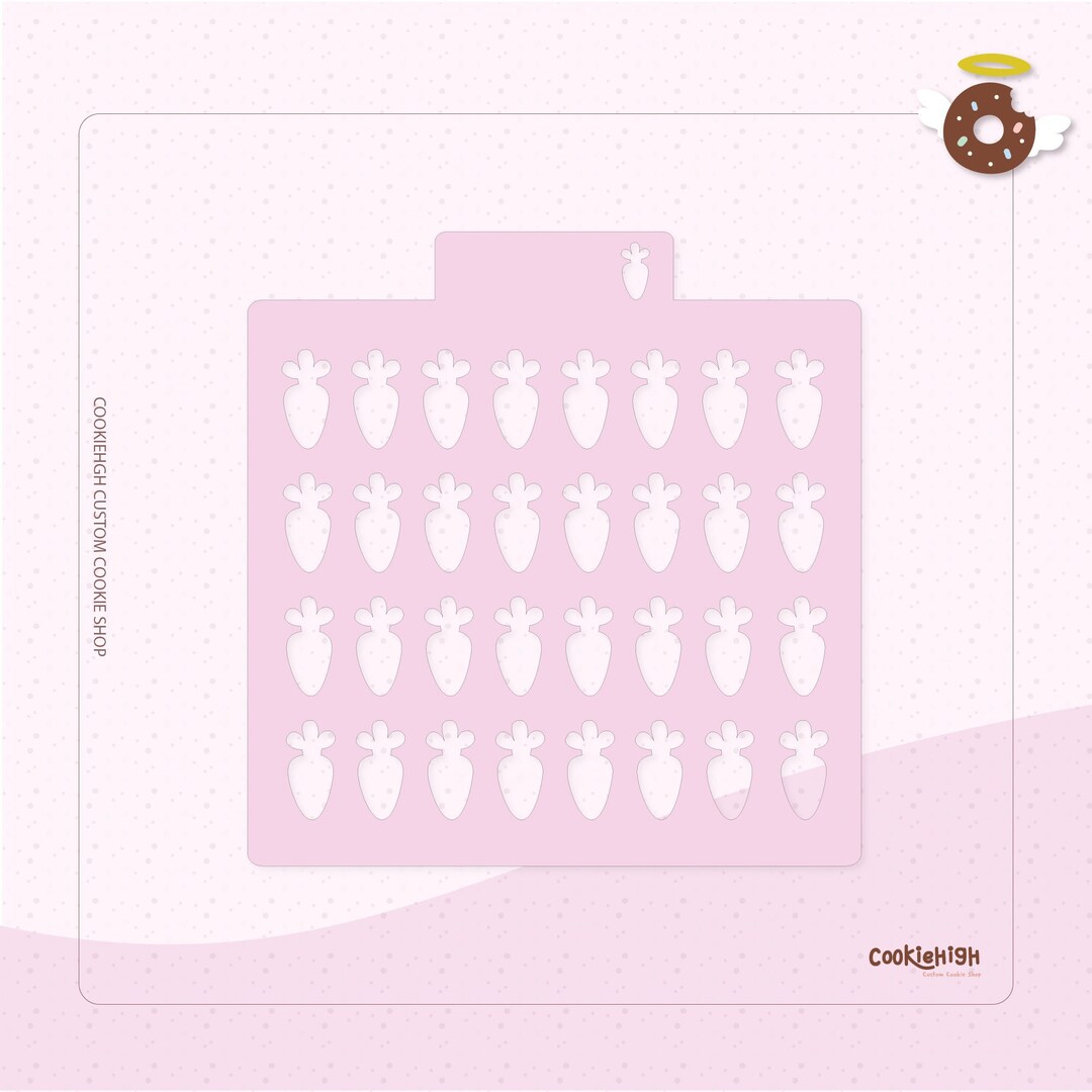 Digital: Carrot Sprinkle Stencil (3 SIZES) - STL File for 3D Printing ...