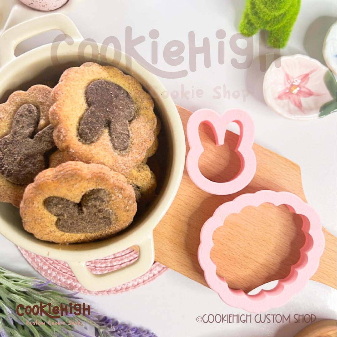 Easter Linzer Cookies Cutter Set Scalloped Easter Egg With 5 Mini ...