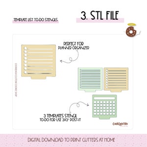 Digital: To-do Note Stencils- STL File for 3D Printing | 3x3in Notes ...