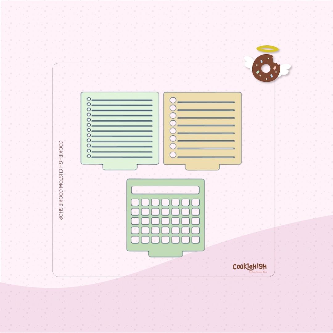 Digital: To-do Note Stencils- STL File for 3D Printing | 3x3in Notes ...