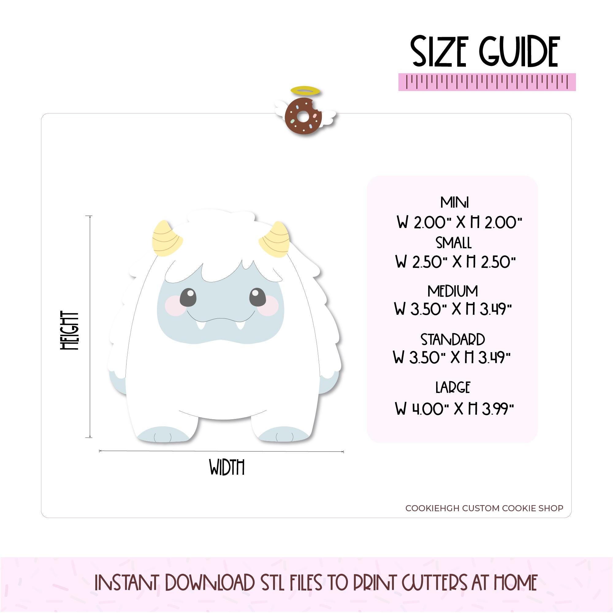 Chunky Yeti Cookie Cutter .stl + PNG Image of Eddie! | Instant Download ...