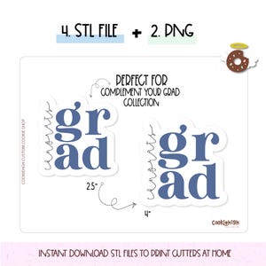 Congrats Grad Cookie Cutter .stl | + PNG Image of Eddie! | Instant ...