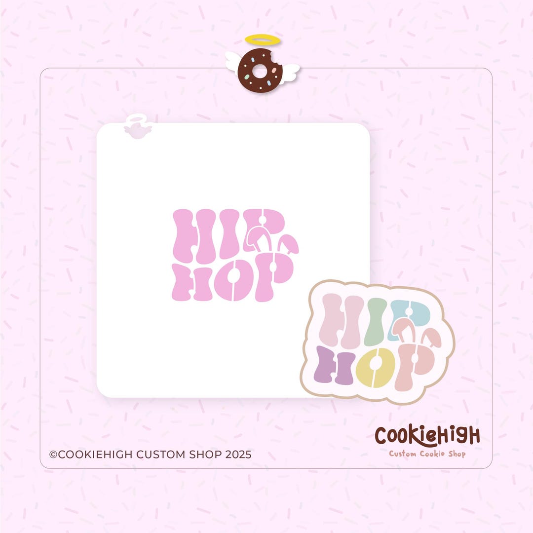 Digital: Hip Hop Stencil Cut | SVG PNG Instant Download for Cookie Stencil | Cutting File! - Etsy