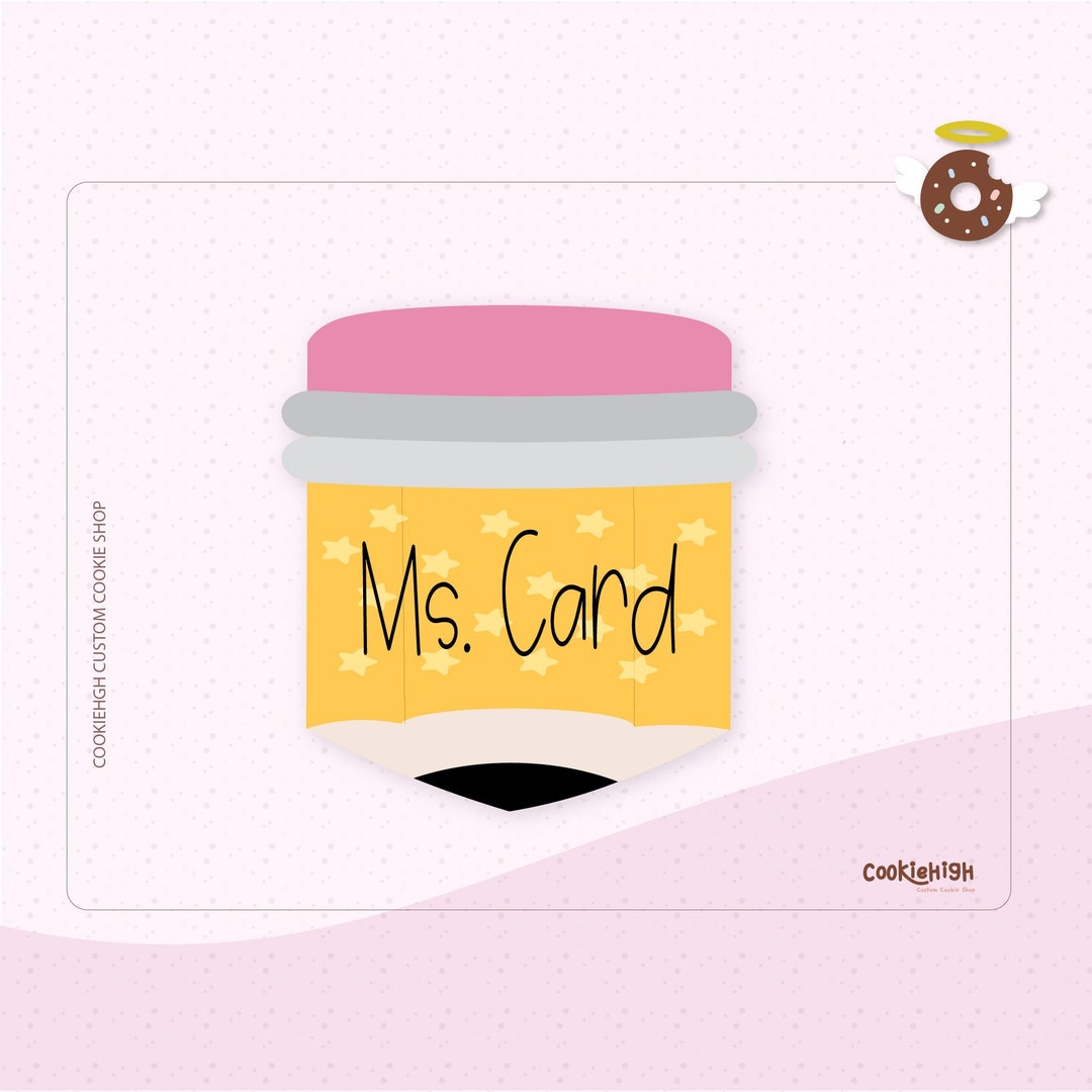 Chubby Pencil Plaque Cookie Cutter .stl | Instant Download! - Etsy