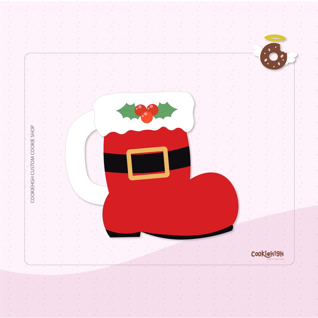 Santa Boot Mug Cookie Cutter .stl Instant Download - Etsy