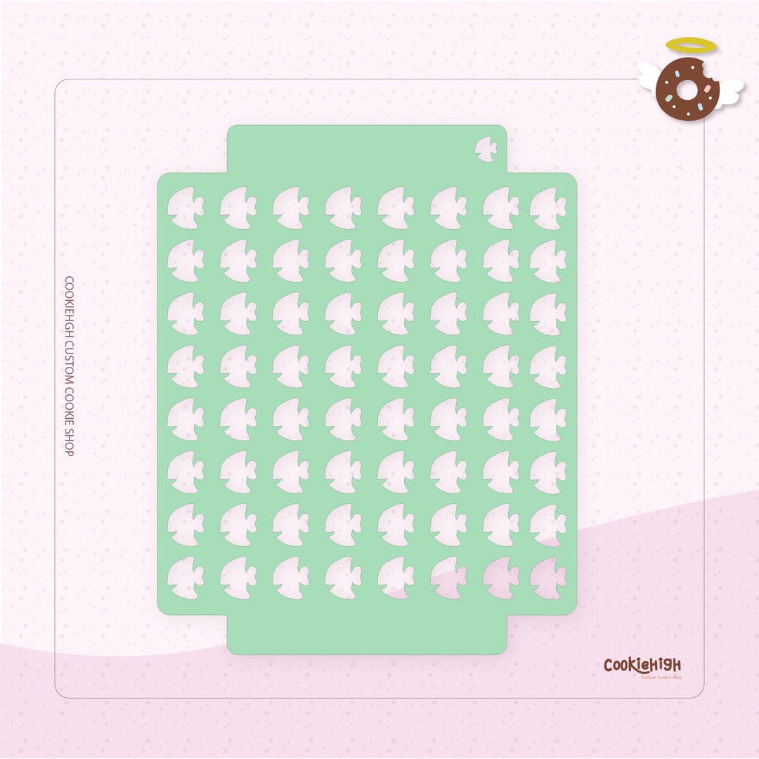 Digital: Fish Sprinkle Stencil (3 SIZES) - STL File for 3D Printing ...