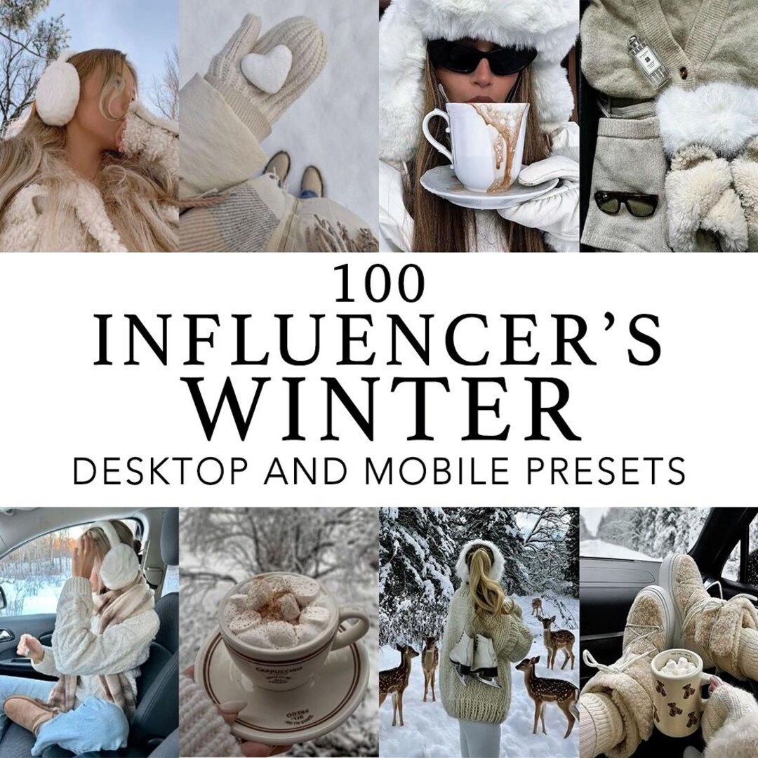 100 Influencer Winter Lightroom Presets! Instagram Presets, Influencer ...