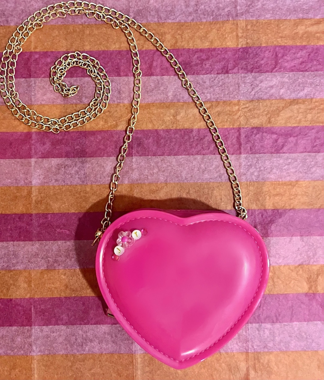 Heart Shaped Crossbody Purse With Custom Beading - Etsy