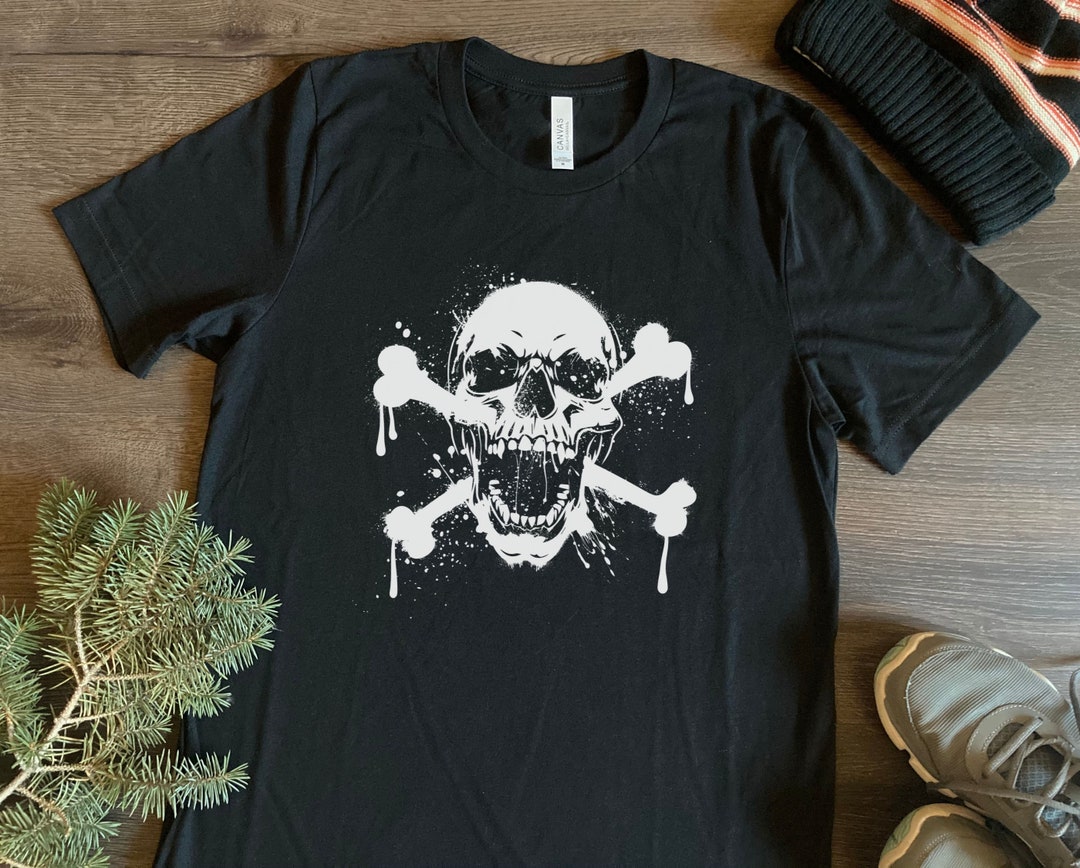 Skull Crossbones, Screaming Skull, Skull Shirt, Crossbones Shirt ...