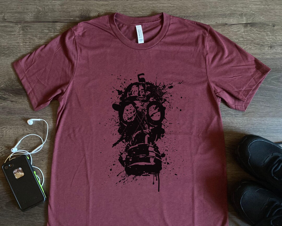 Gasmask, Steampunk Gas Mask Danger Biohazard Warning Tshirt Gift, Dark ...