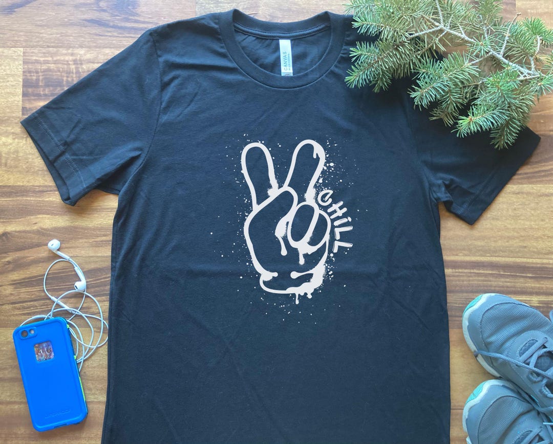 Chill. Funny Peace Punk Rock Spray Paint Graffiti Style Emo Humor ...