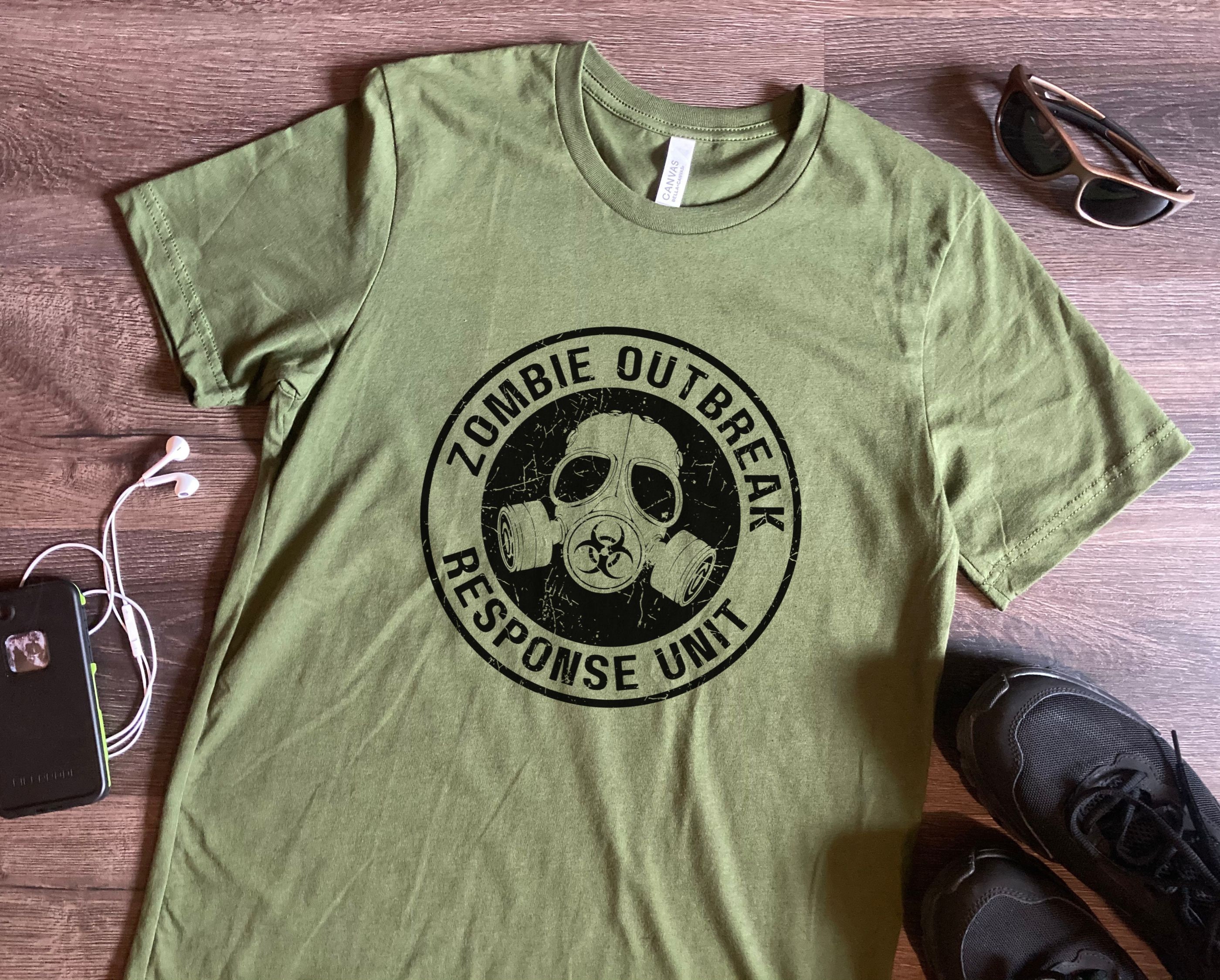 Zombie Response Unit, Zombie Shirt, Biohazard Shirt, Gas Mask Shirt ...