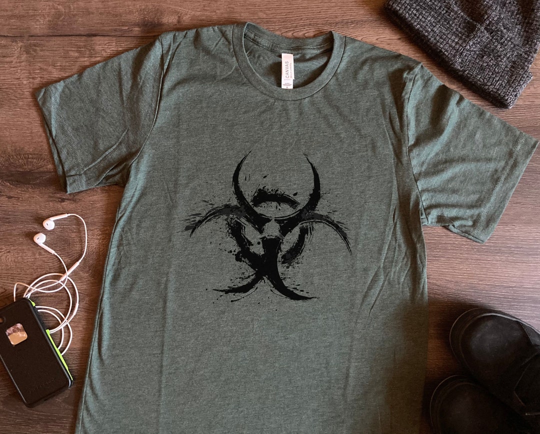 Biohazard, Kill Zombies Danger Outbreak Shirt, Caution Warning Symbol ...