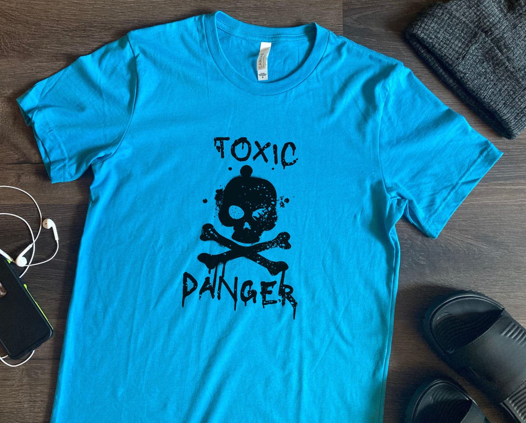 Toxic Danger, Poison Warning Label Punk Shirt, Spray Paint Graffiti ...