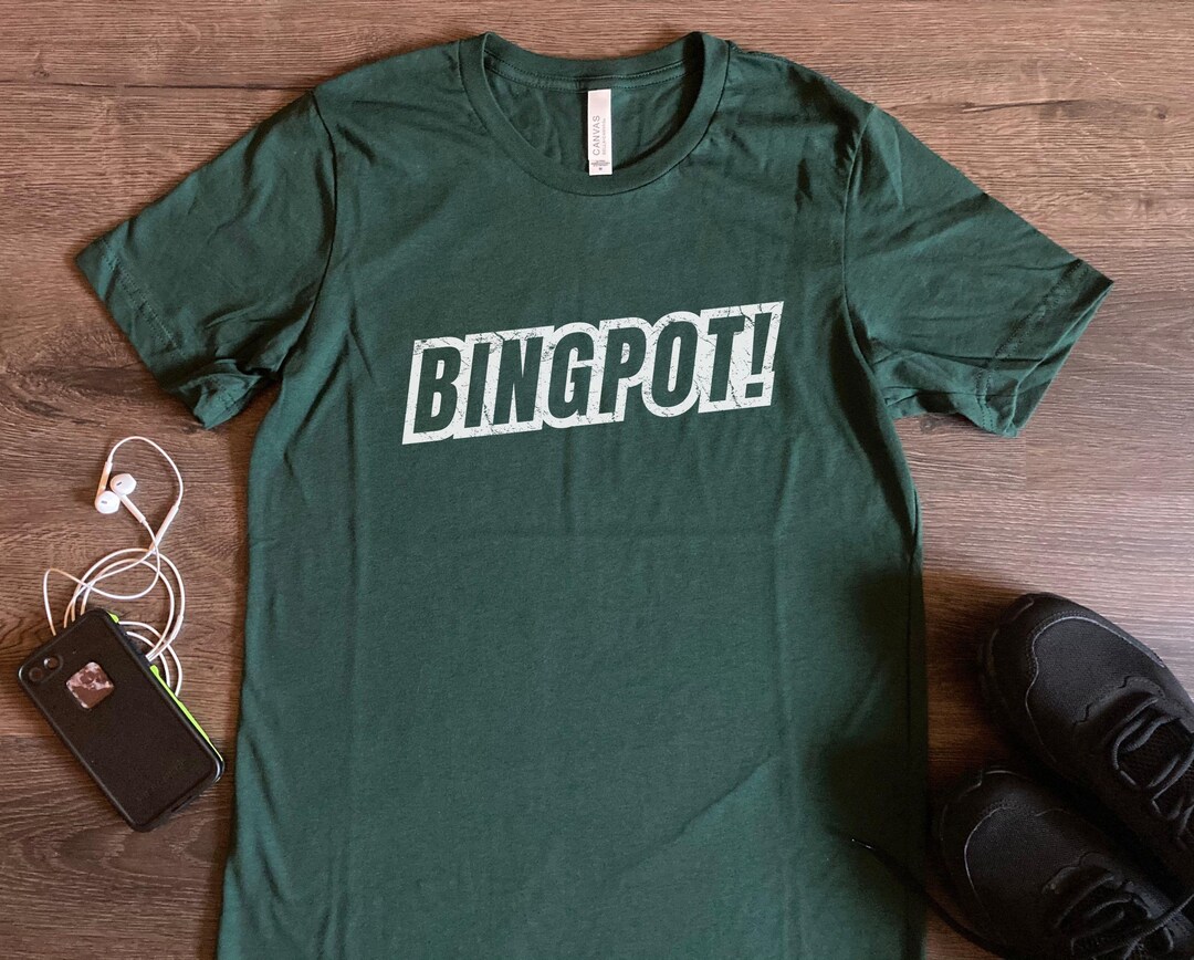 Bingpot! Tshirt, Funny Bingo Plus Jackpot Mashup Wordplay Flub Humor ...