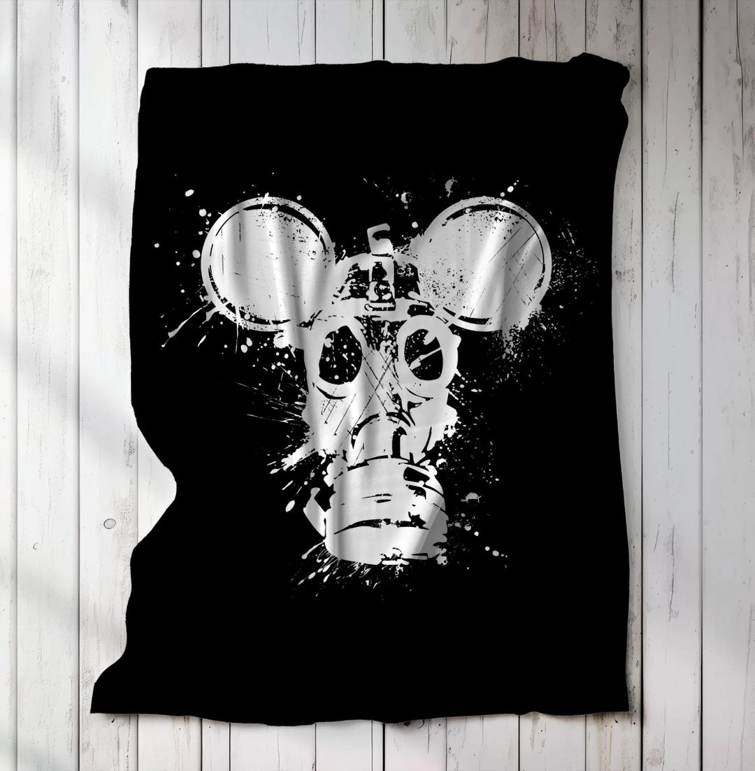 Gasmousk, Gasmask Mouse Steampunk Emo Velveteen Plush Blanket Gift ...