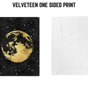 Gold Moon, Starry Night Sky Bright Full Moon Ethereal Celestial ...