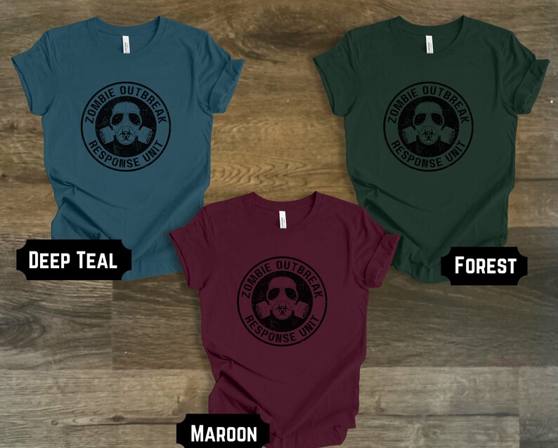 Zombie Response Unit, Zombie Shirt, Biohazard Shirt, Gas Mask Shirt ...